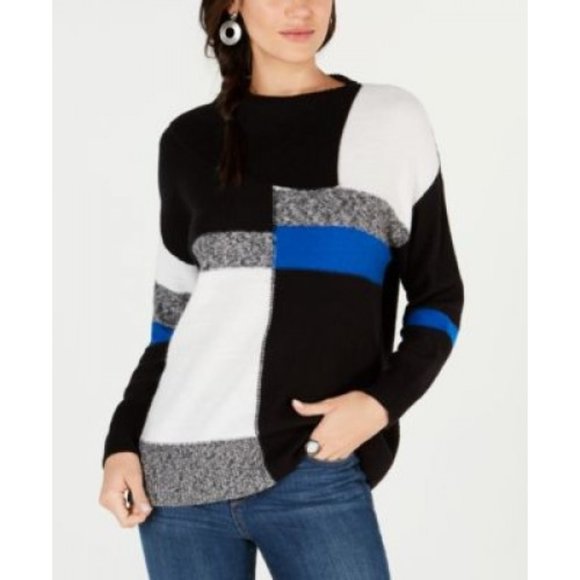 Style & Co. | Sweaters | Style Co Colorblock Envelope Collar Sweater ...